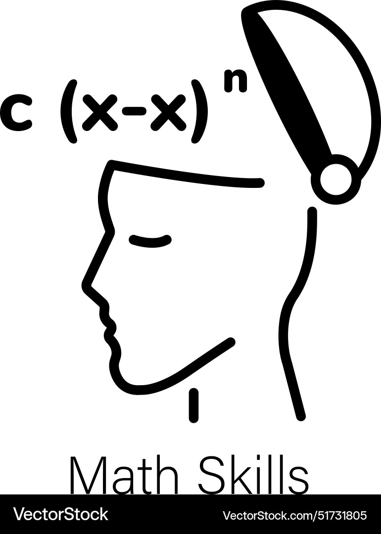 Math skills Royalty Free Vector Image - VectorStock
