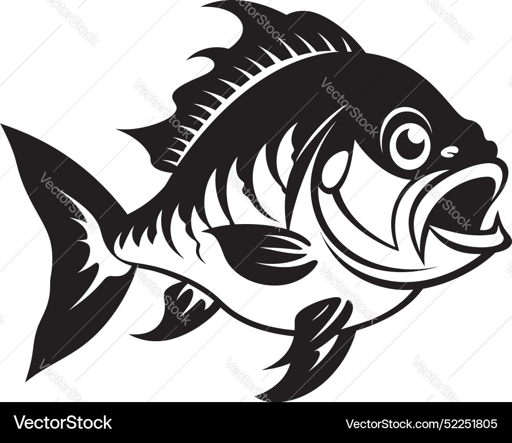 Menacing predator intricate black icon Royalty Free Vector