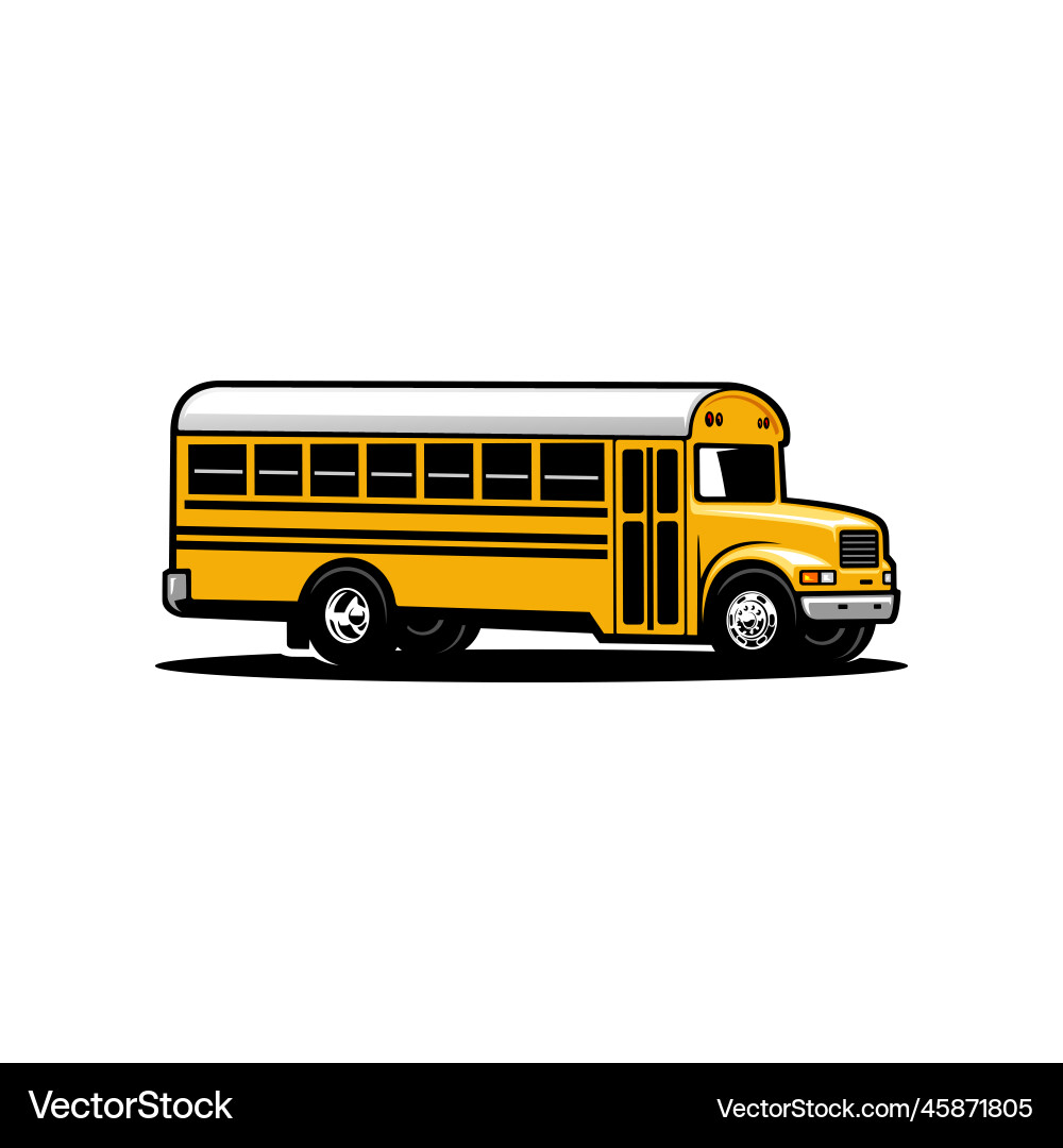 School bus logo Royalty Free Vector Image - VectorStock