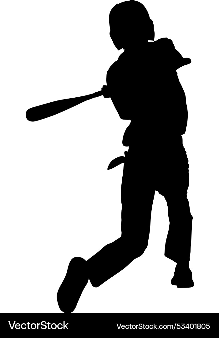 Silhouette of baseball player design Royalty Free Vector