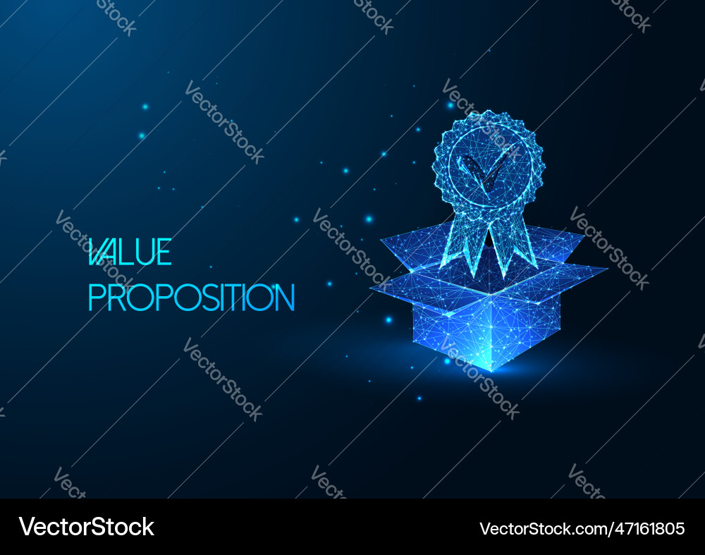 Unique value proposition competitive advantage Vector Image