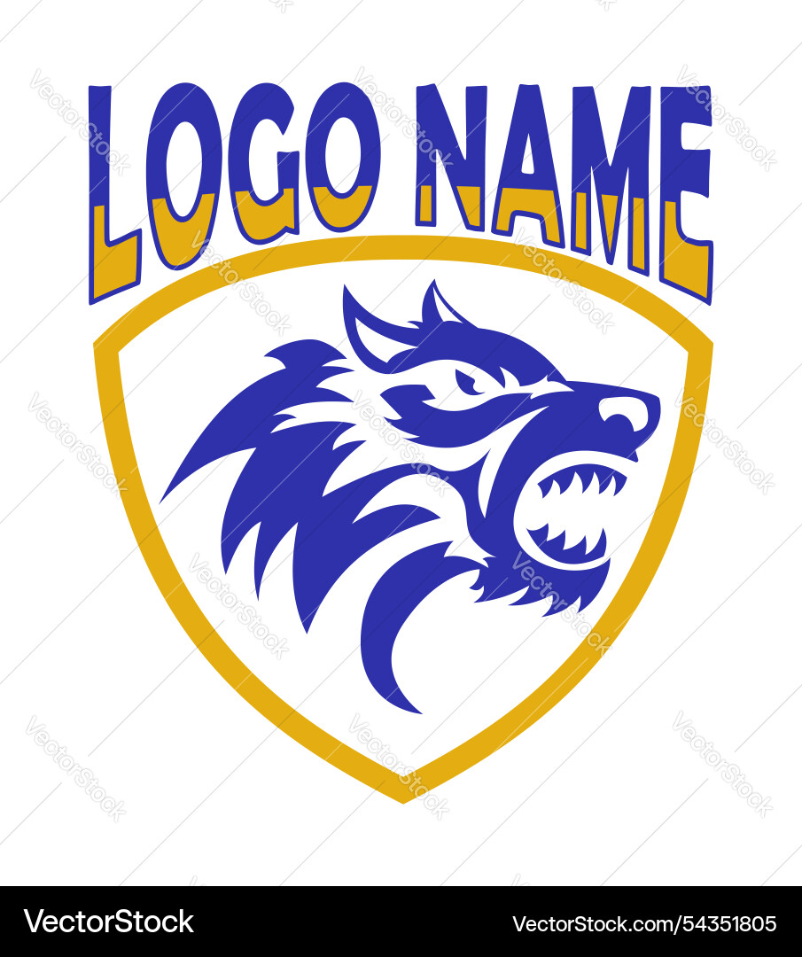 Wolf logo creative and original for your business Vector Image