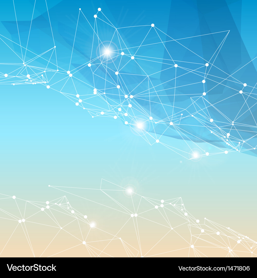 Abstract triangle mesh background Royalty Free Vector Image