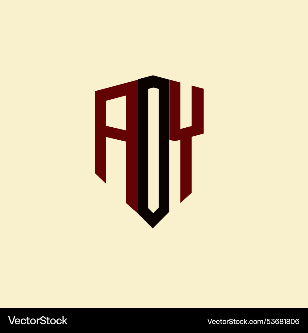 Ady creative minimalist letter logo unique Vector Image