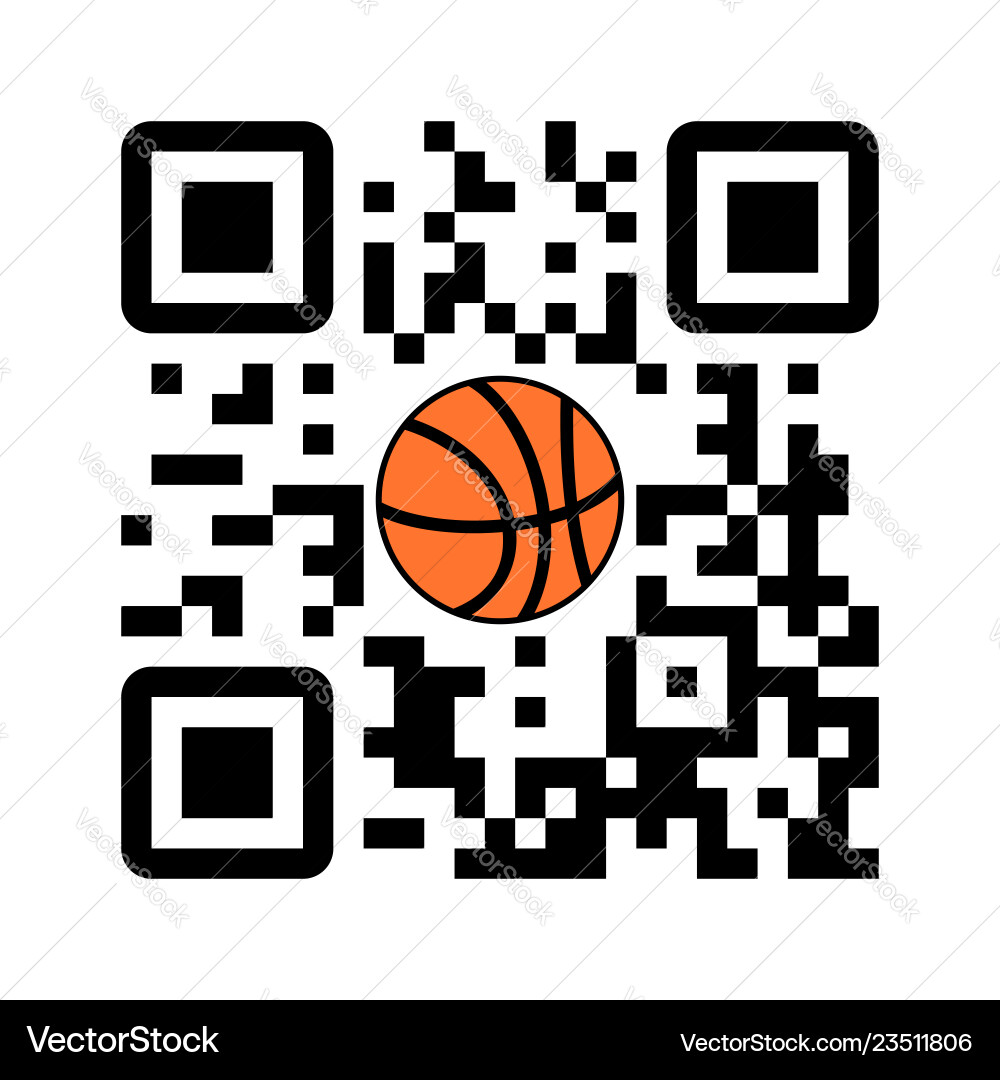 Basketball QR Code Royalty Free Vector Image - VectorStock