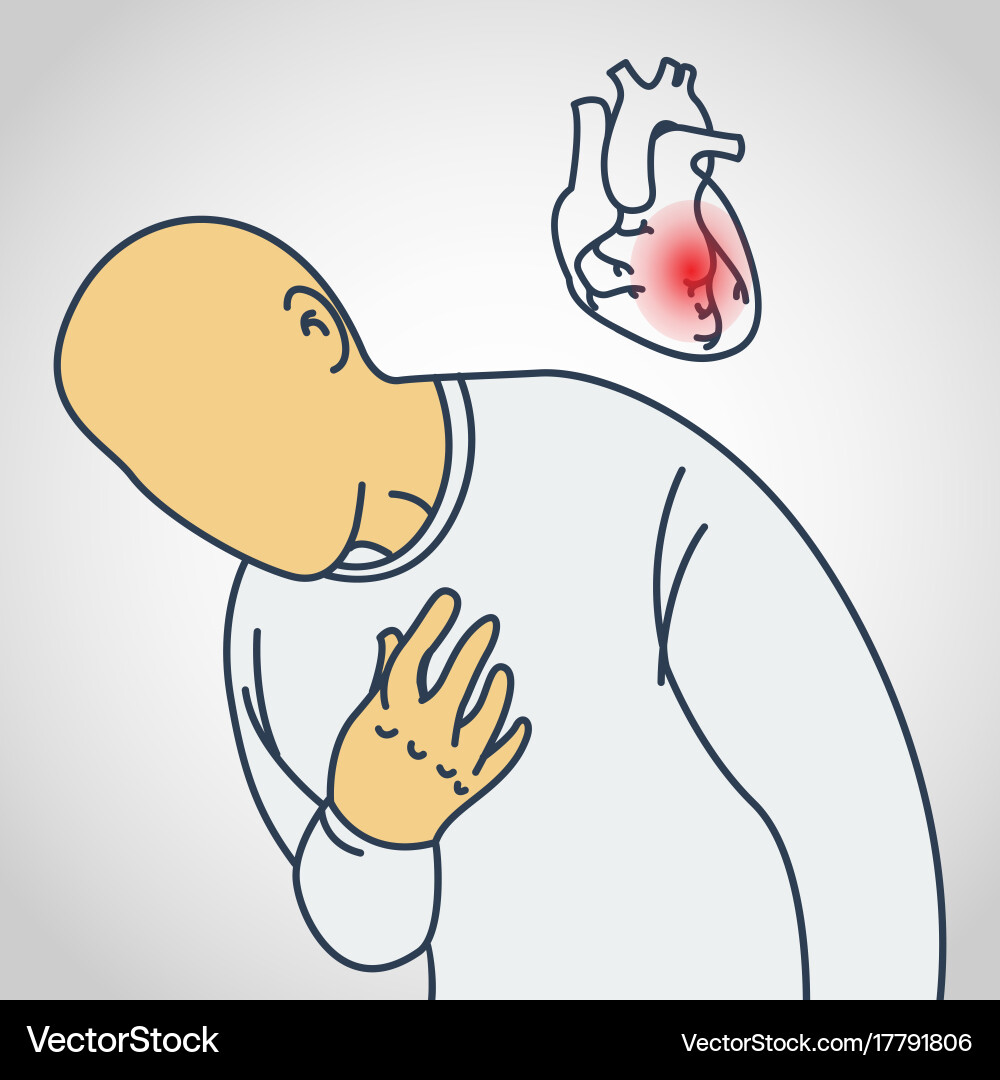 Coronary artery disease icon Royalty Free Vector Image