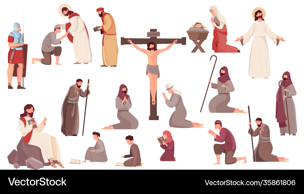 Easter Religious Icons Set Royalty Free Vector Image