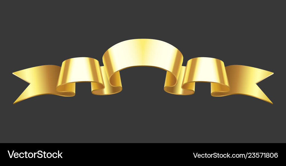 Realistic gold banner golden horizontal Royalty Free Vector