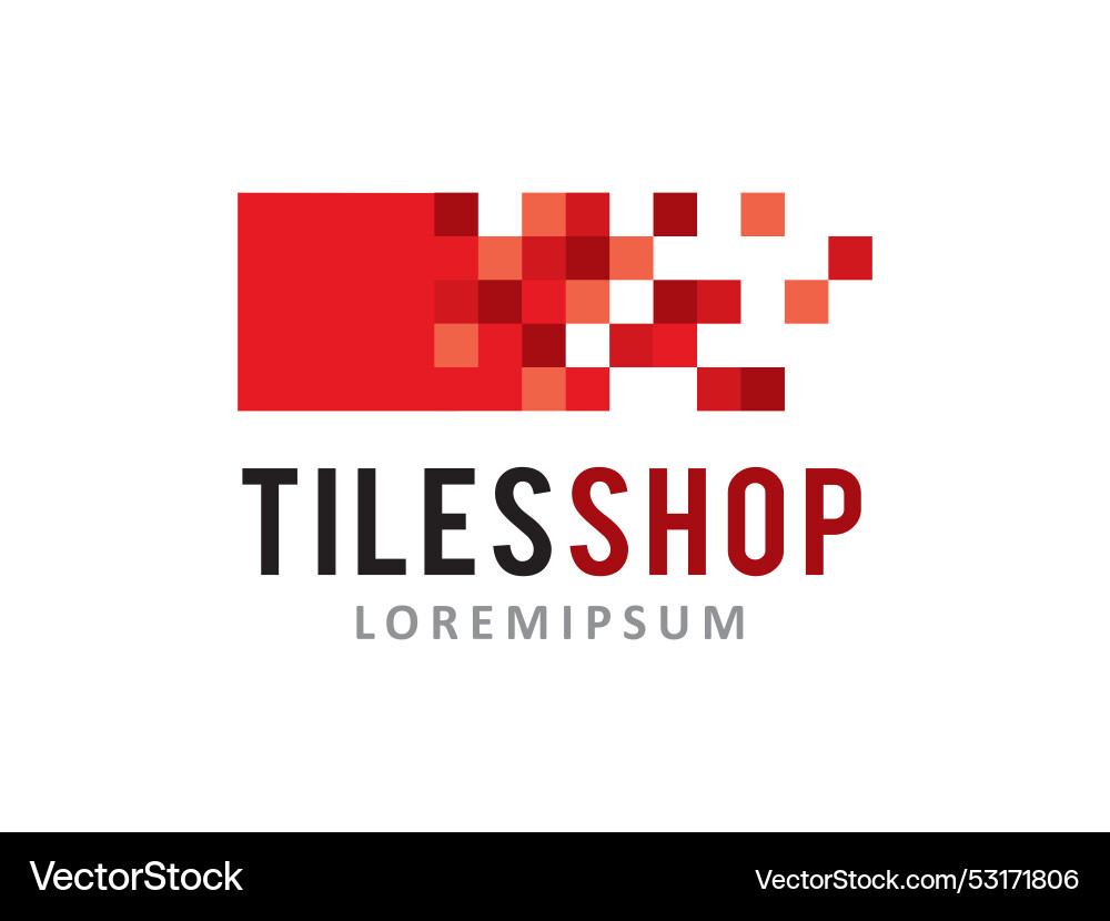 Tile Logo Template - Abstract Shapes Royalty Free Vector