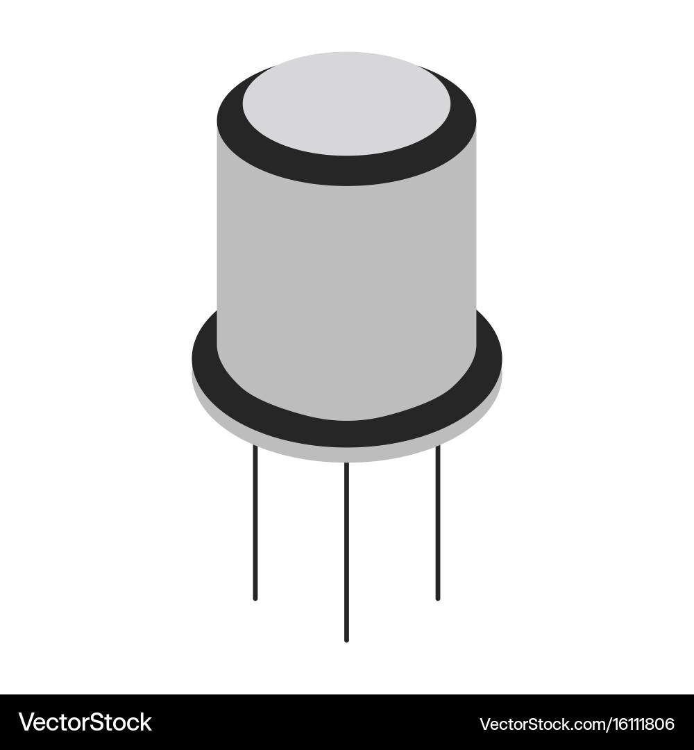 Transistor cartoon icon Royalty Free Vector Image