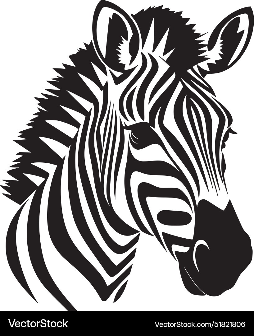 Zebra - minimalist and simple silhouette Vector Image