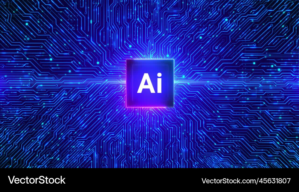 AI Futuristic Background Royalty Free Vector Image