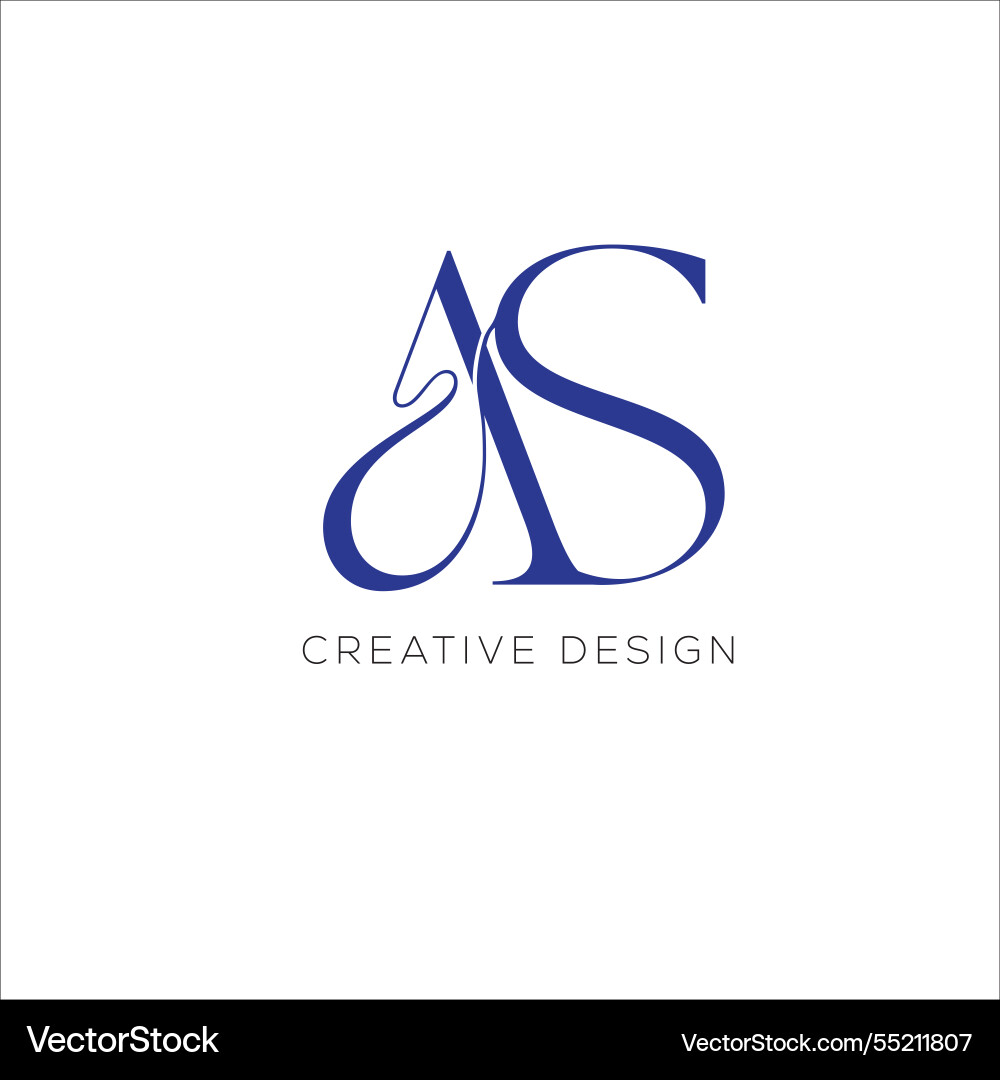 As initial logo Royalty Free Vector Image - VectorStock