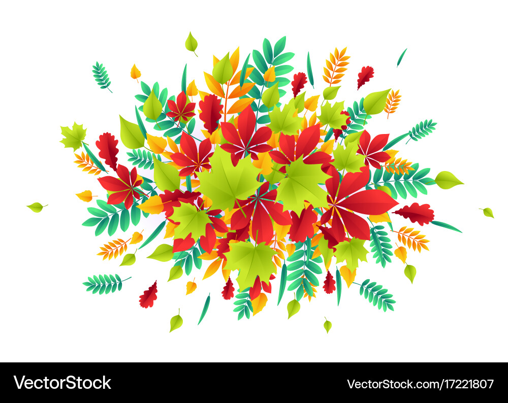 Autumn Leaf Fall Royalty Free Vector Image - VectorStock