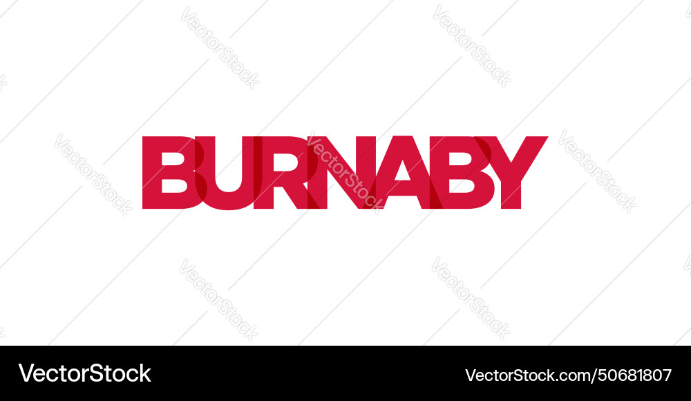 Burnaby in the canada emblem design features Vector Image