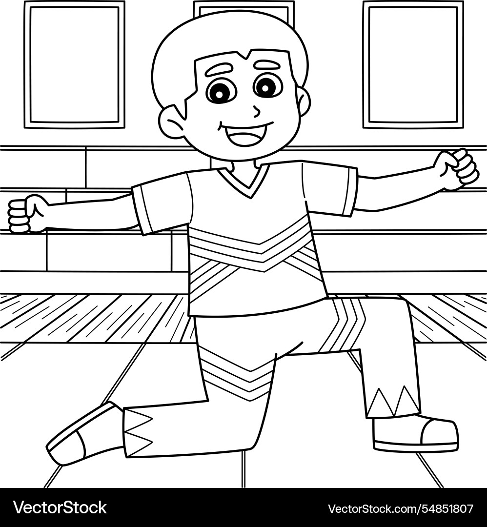 Cheerleading male cheerleader kneeling down Vector Image