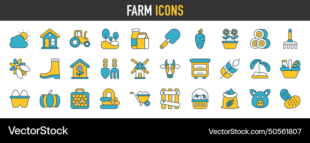 Farm icon Royalty Free Vector Image - VectorStock