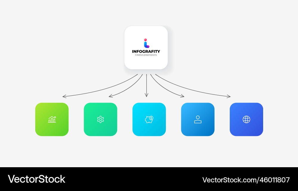 Flow chart infographic business template Vector Image