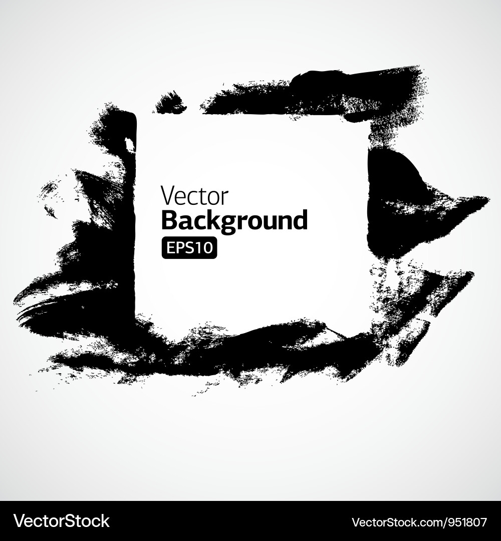 Ink grunge hand drawn frame Royalty Free Vector Image