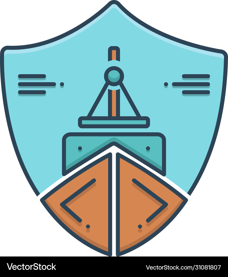 Marine Insurance Symbol Royalty Free Vector Image