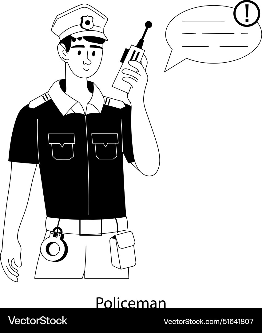 Policeman Royalty Free Vector Image - VectorStock