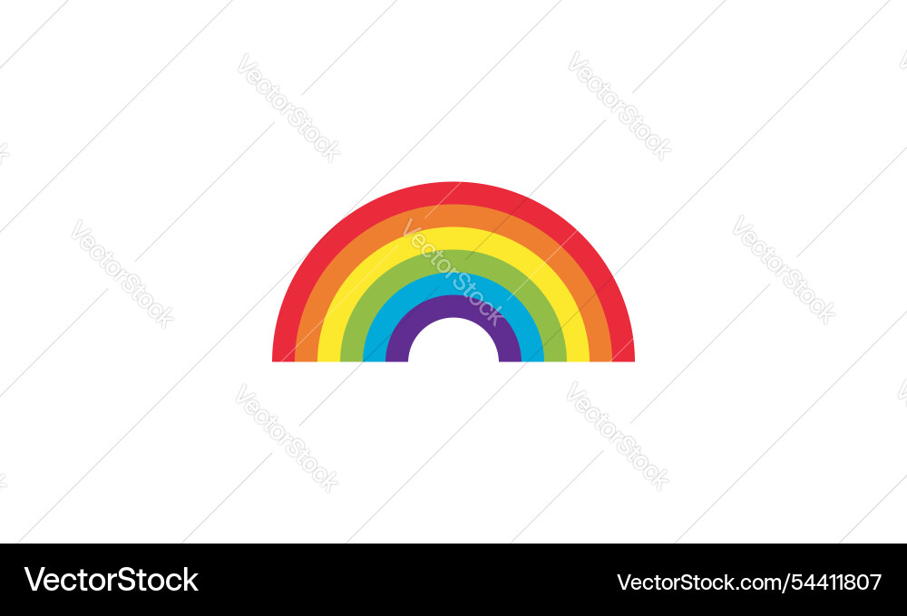 Rainbow arch icon color spectrum stripe Royalty Free Vector
