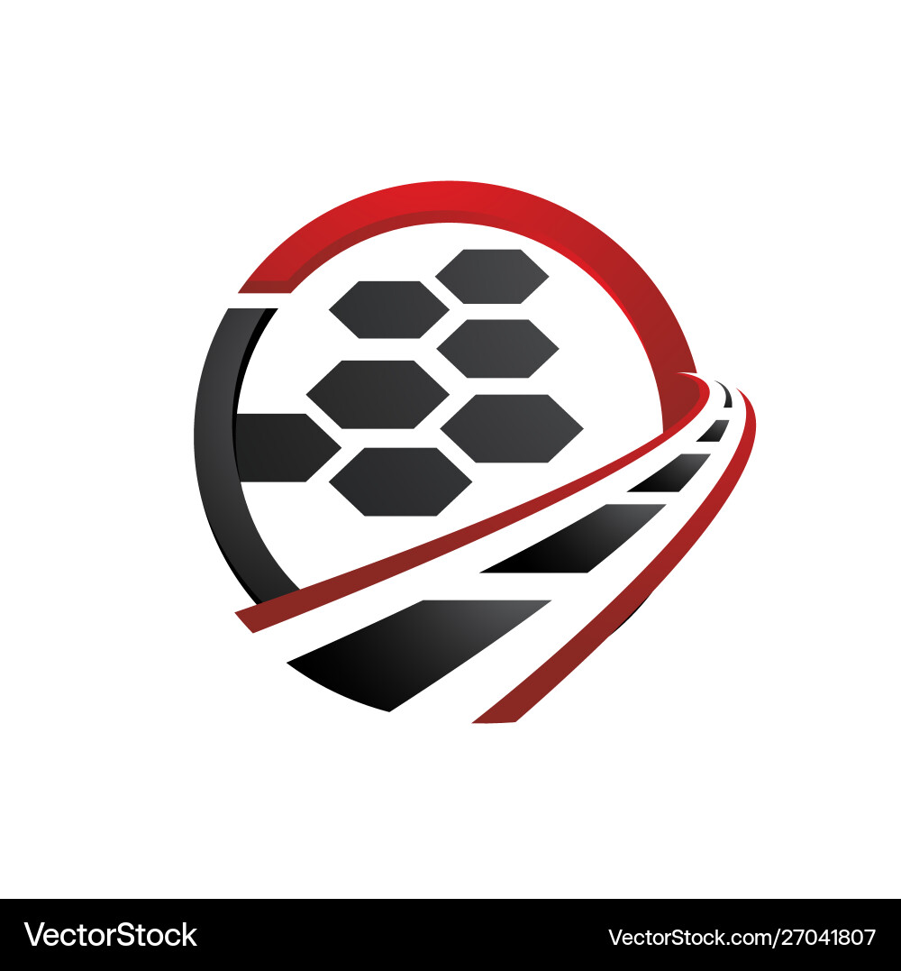 Road Construction Logo Concept Royalty Free Vector Image