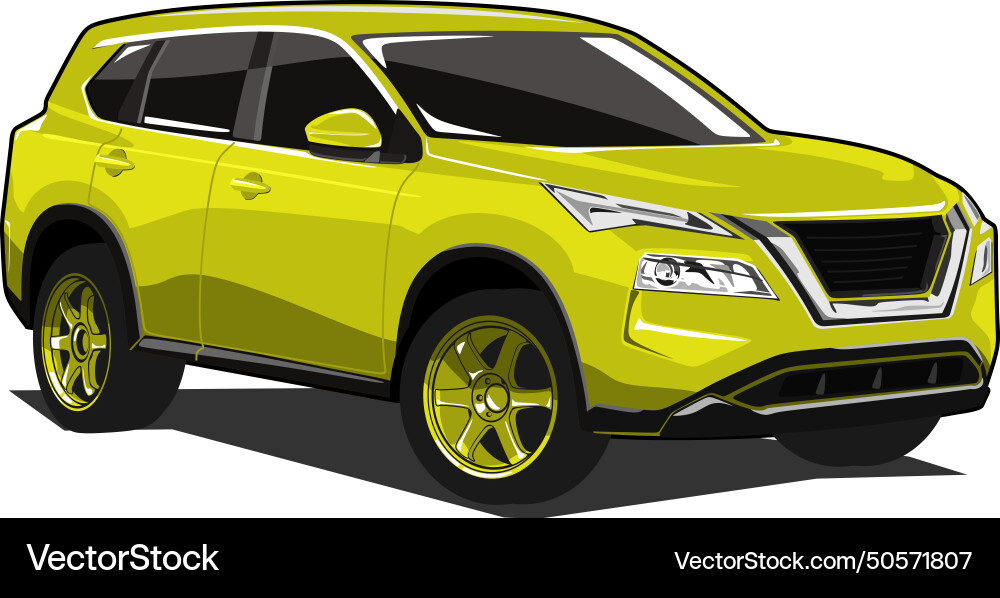 Suv car in design Royalty Free Vector Image - VectorStock