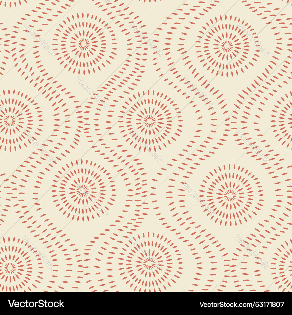 Terracotta boho dotted lines seamless pattern Vector Image