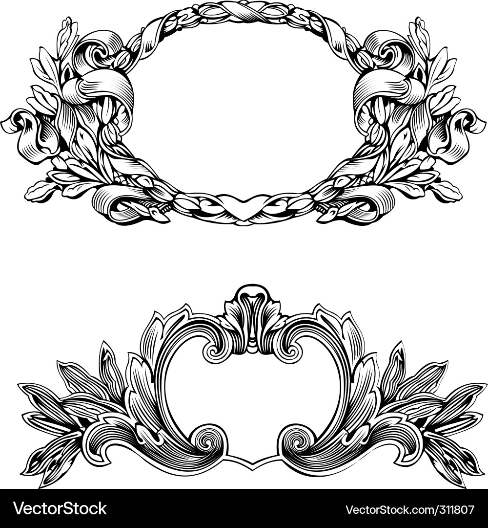 Vintage frames Royalty Free Vector Image - VectorStock