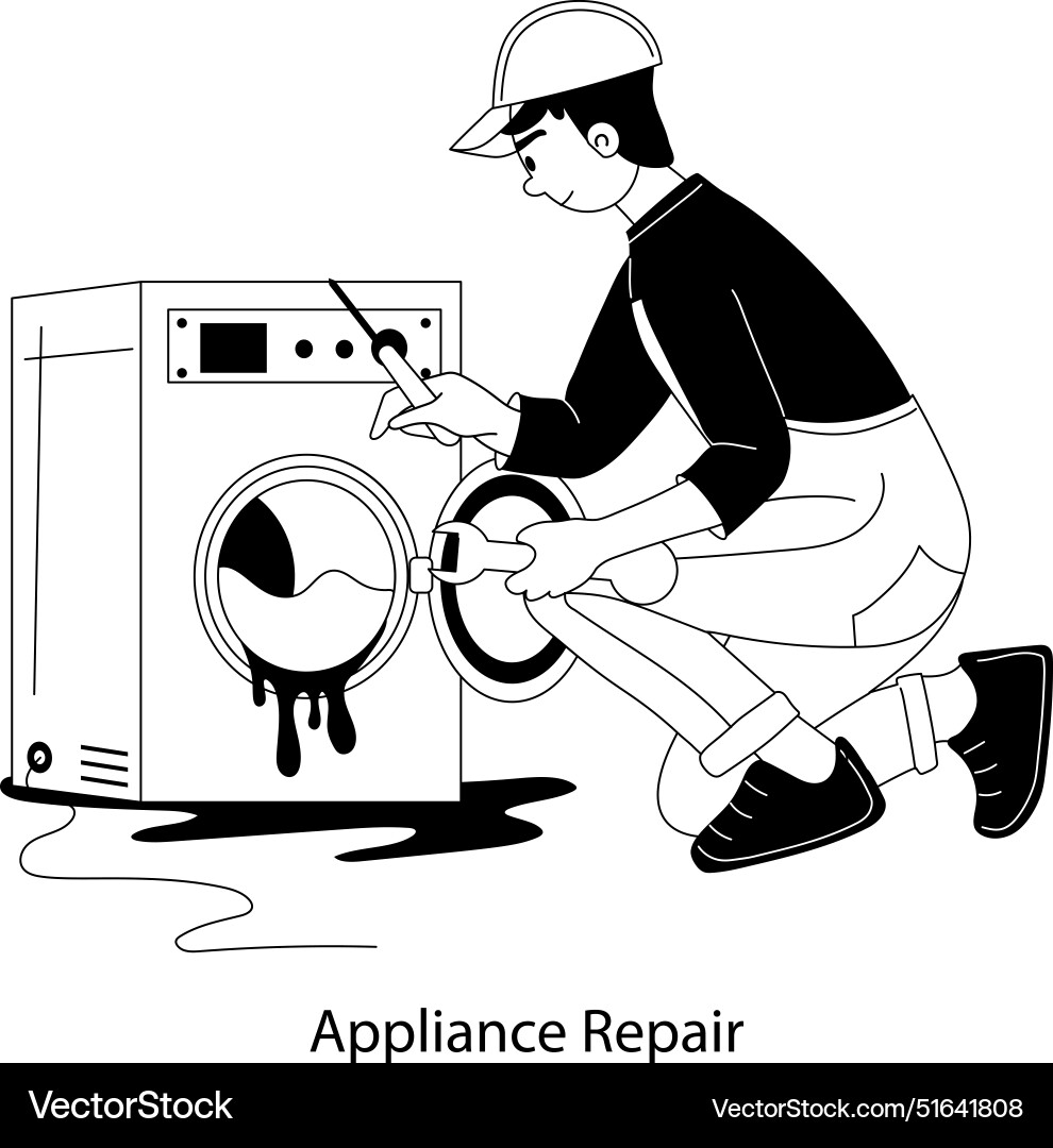 Appliance repair Royalty Free Vector Image - VectorStock