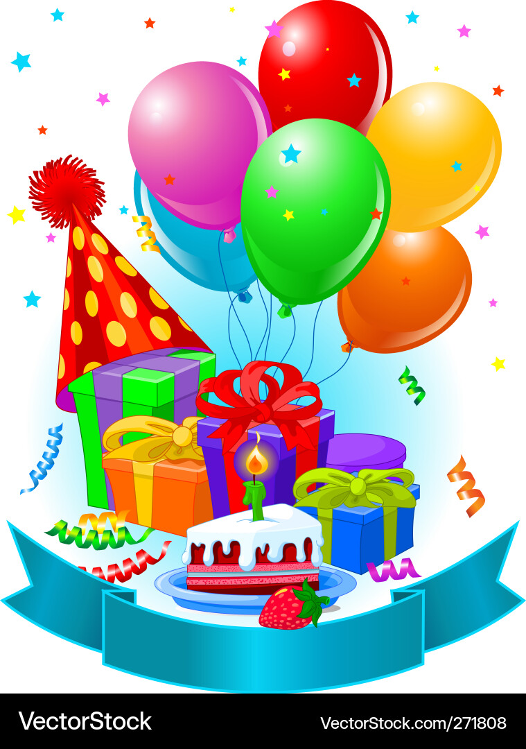 Birthday decorations Royalty Free Vector Image