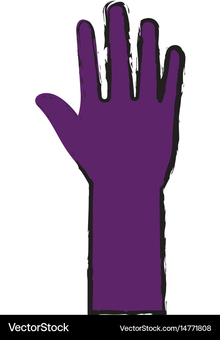 Hand up symbol Royalty Free Vector Image - VectorStock