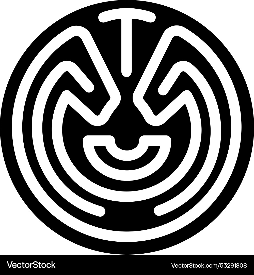 Maze symbol Royalty Free Vector Image - VectorStock