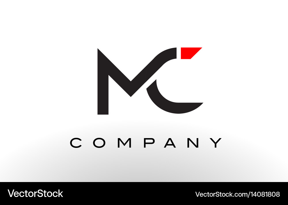 Mc logo letter design Royalty Free Vector Image