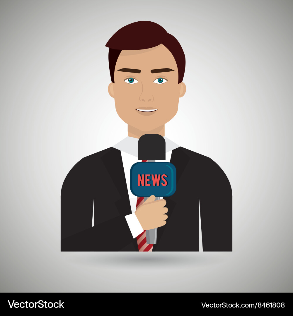 News reporter design Royalty Free Vector Image