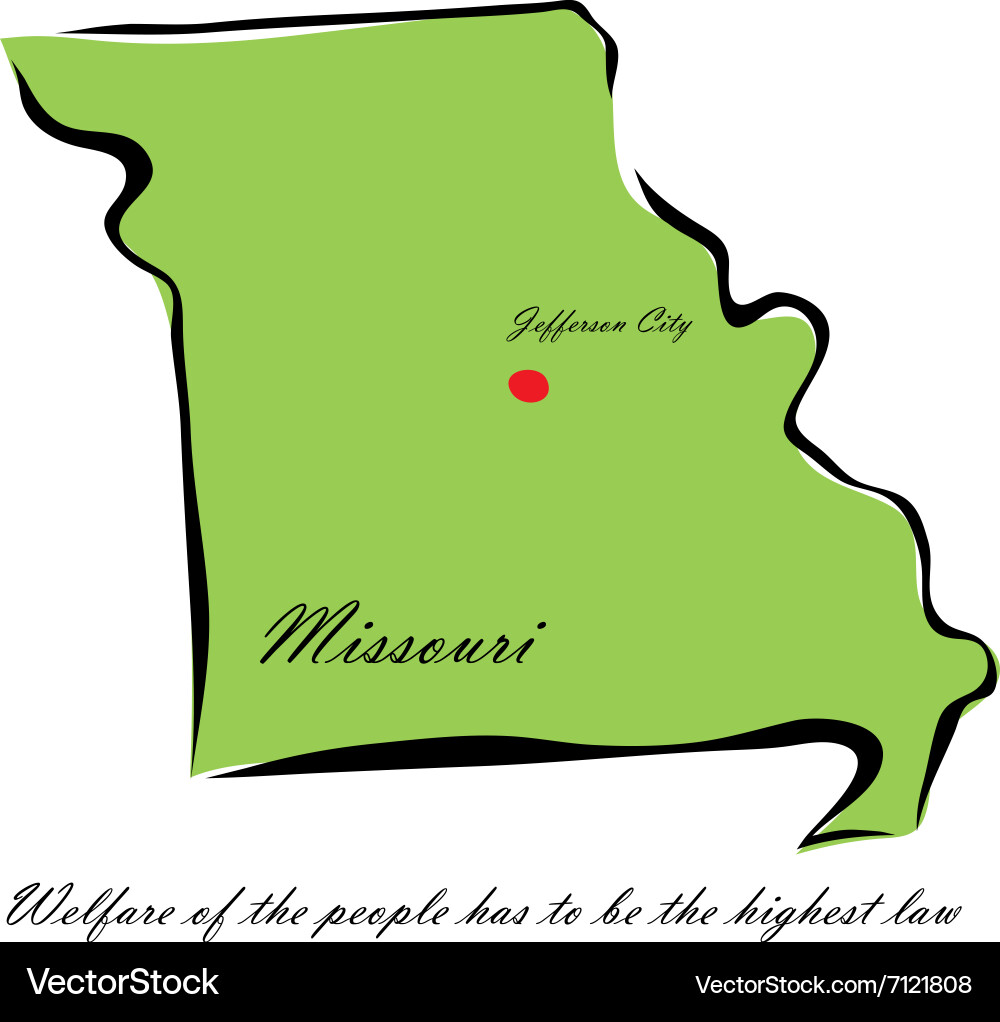 State of missouri Royalty Free Vector Image - VectorStock