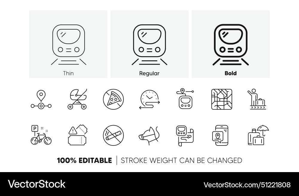 Underground metro line icons subway map station Vector Image