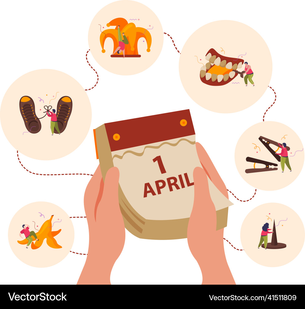 April first day background Royalty Free Vector Image
