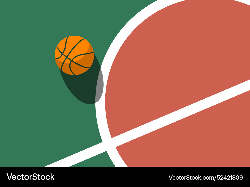 Basketball Court Overhead Shot Royalty Free Vector Image