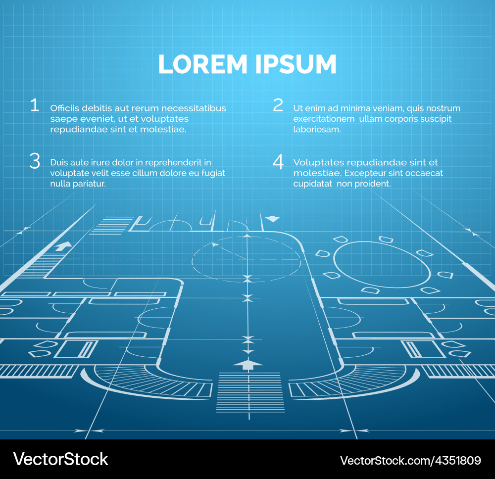 Blueprint Background - Technical Plan Royalty Free Vector