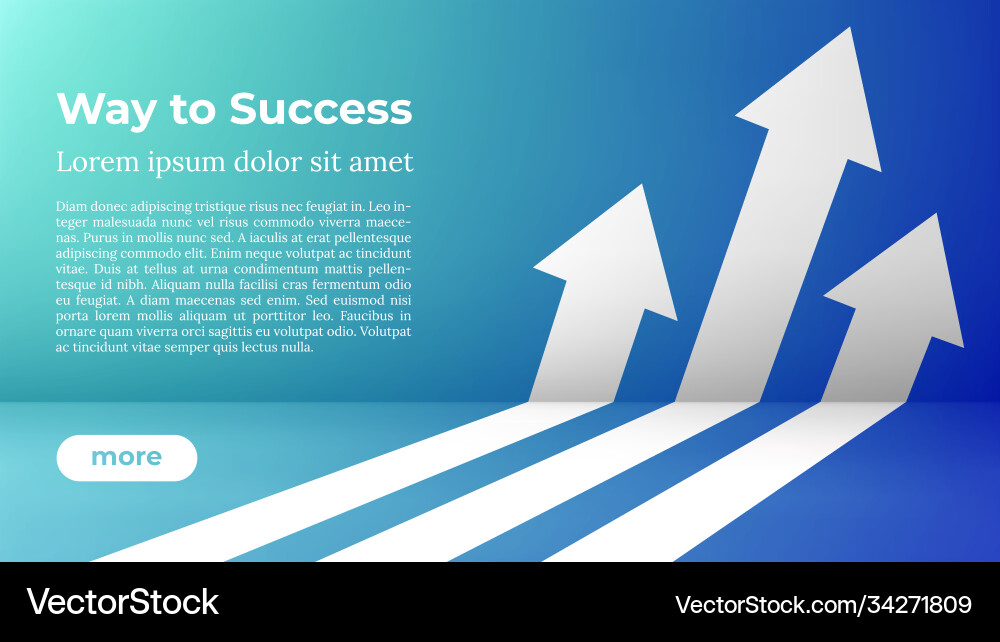 Business arrow target direction concept to success