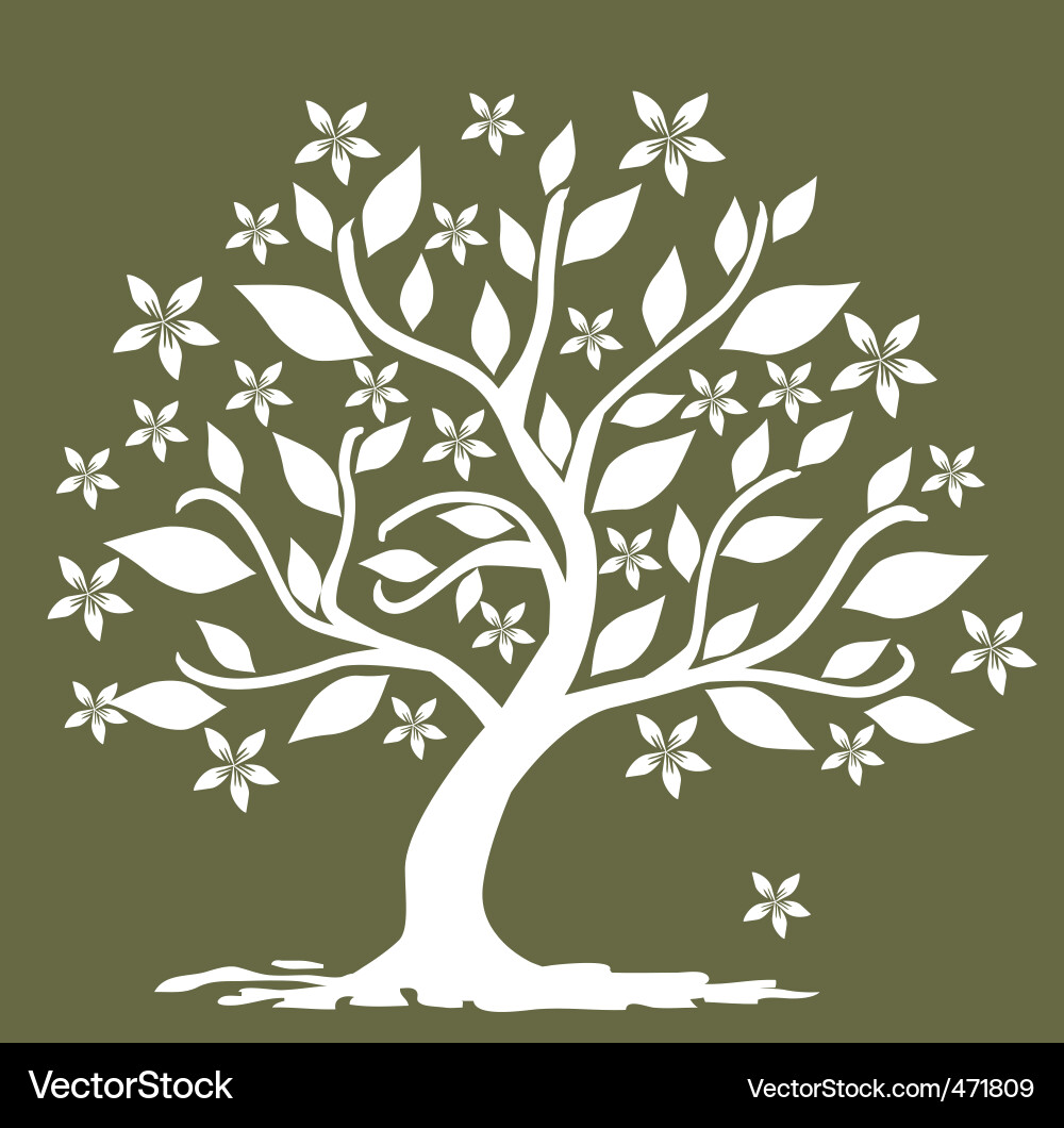 Floral tree Royalty Free Vector Image - VectorStock