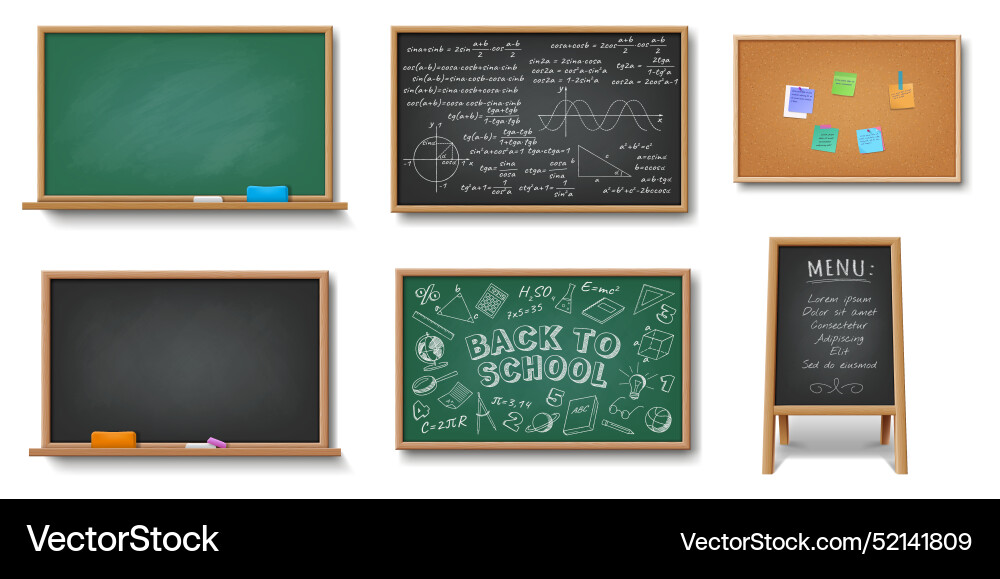 Interactive boards for information Royalty Free Vector Image