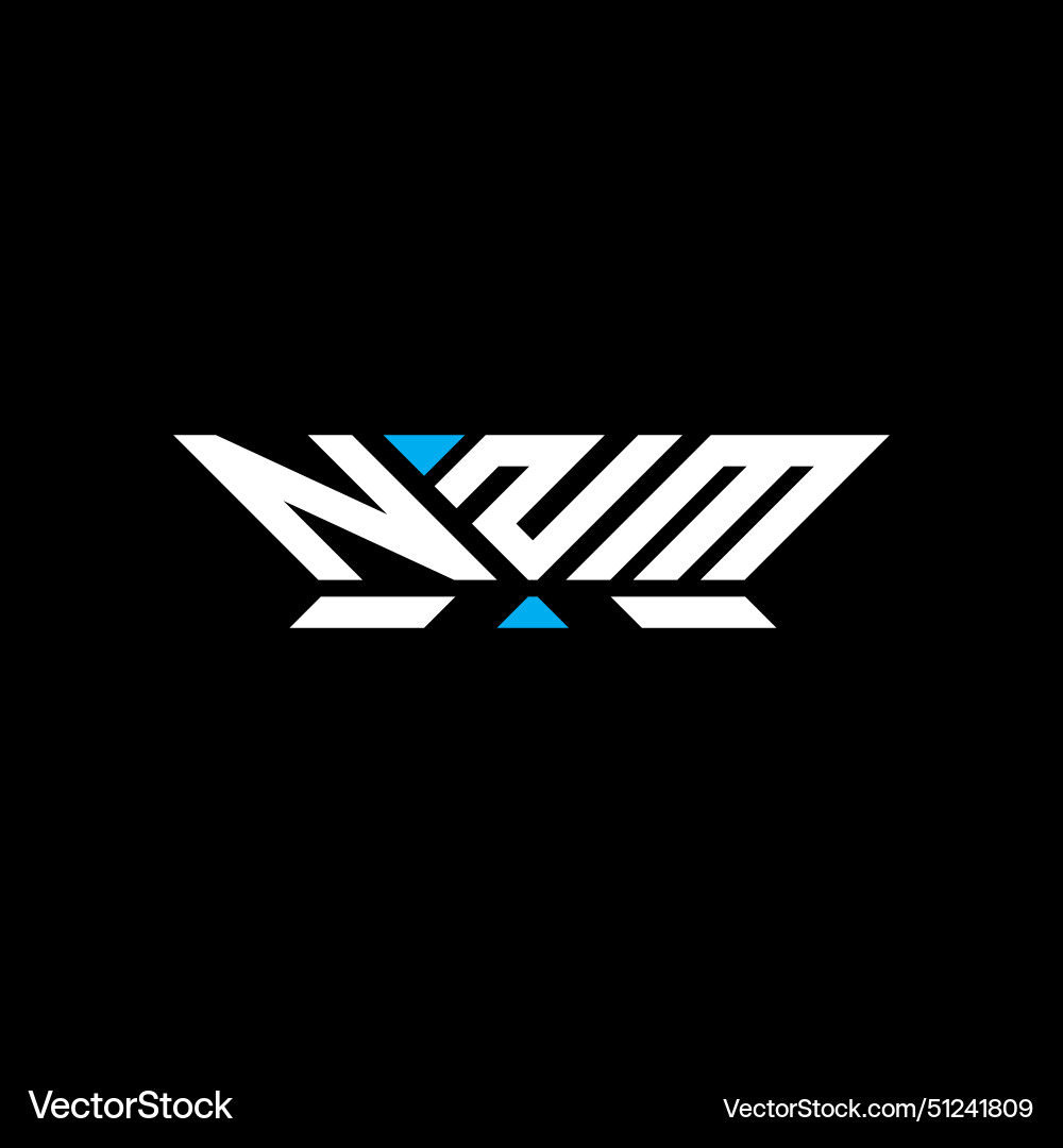 Nnm letter logo design nnm simple and modern logo Vector Image