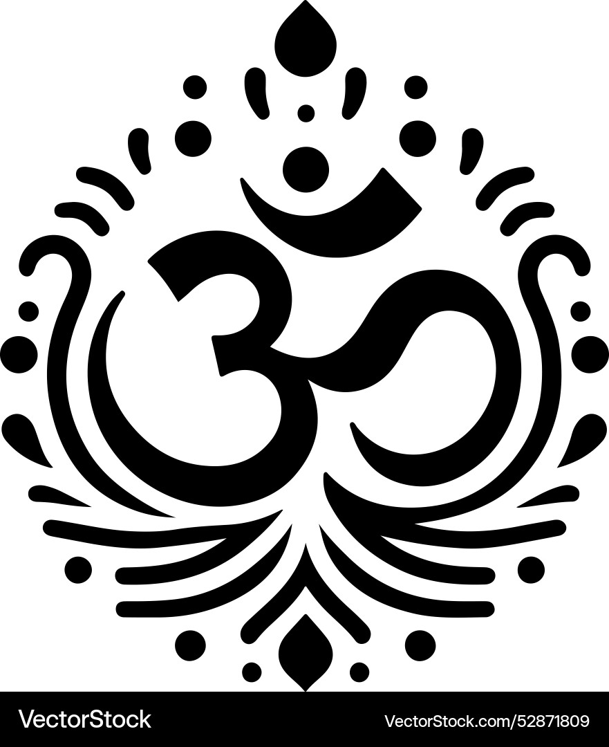 Om aum symbol stock Royalty Free Vector Image - VectorStock