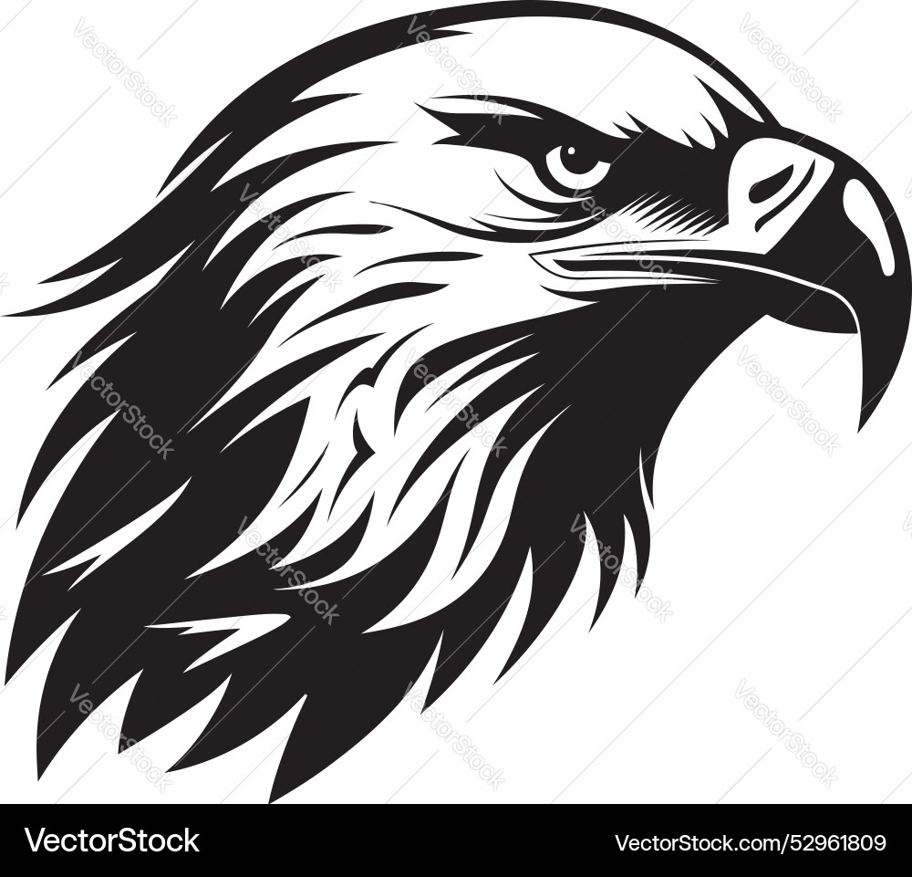 Skyborne majesty eagle logo glyph aerial Vector Image