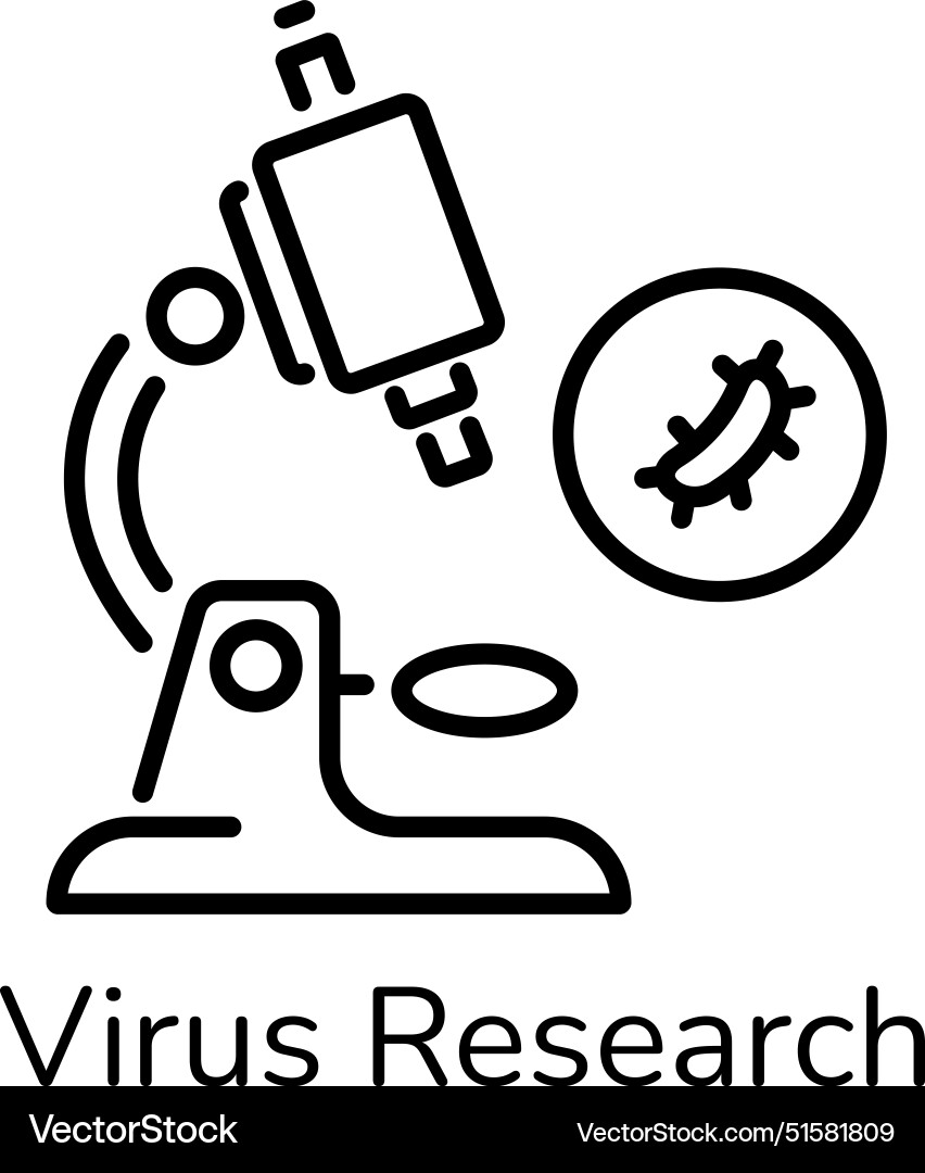 Virus research Royalty Free Vector Image - VectorStock