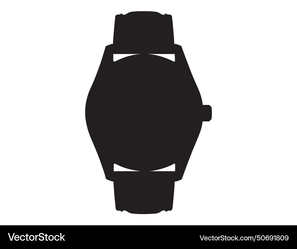 Watch silhouette art Royalty Free Vector Image