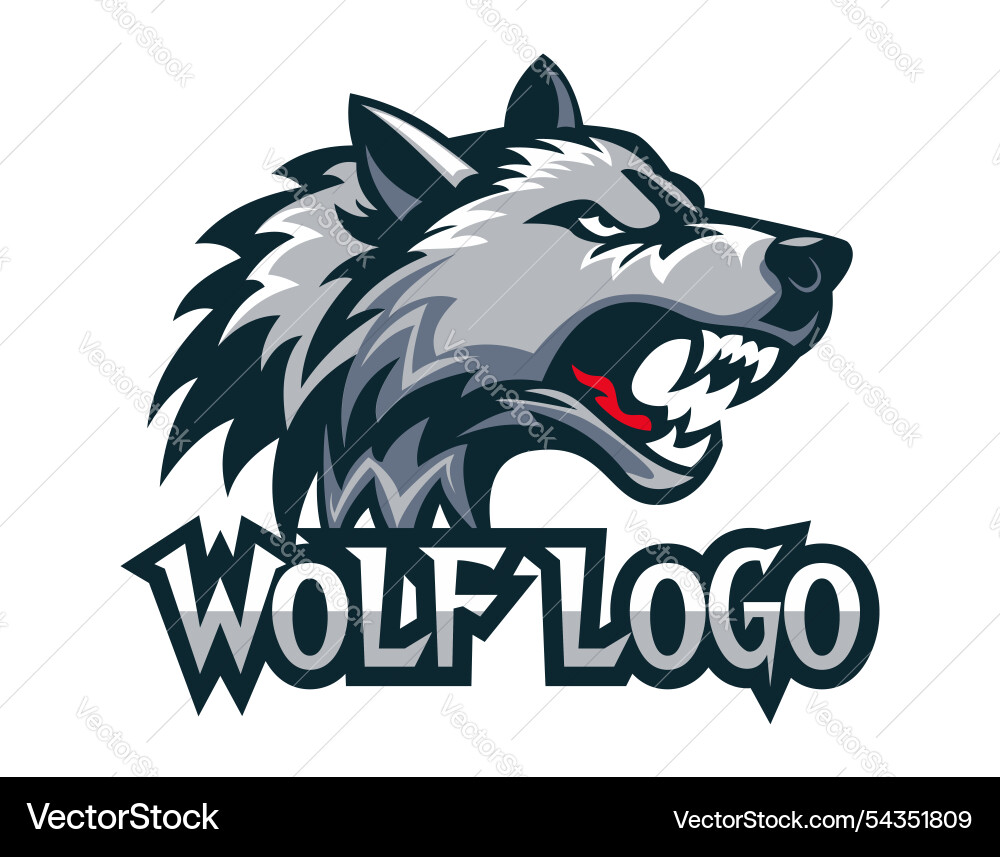 Wolf logo creative and original for your business Vector Image